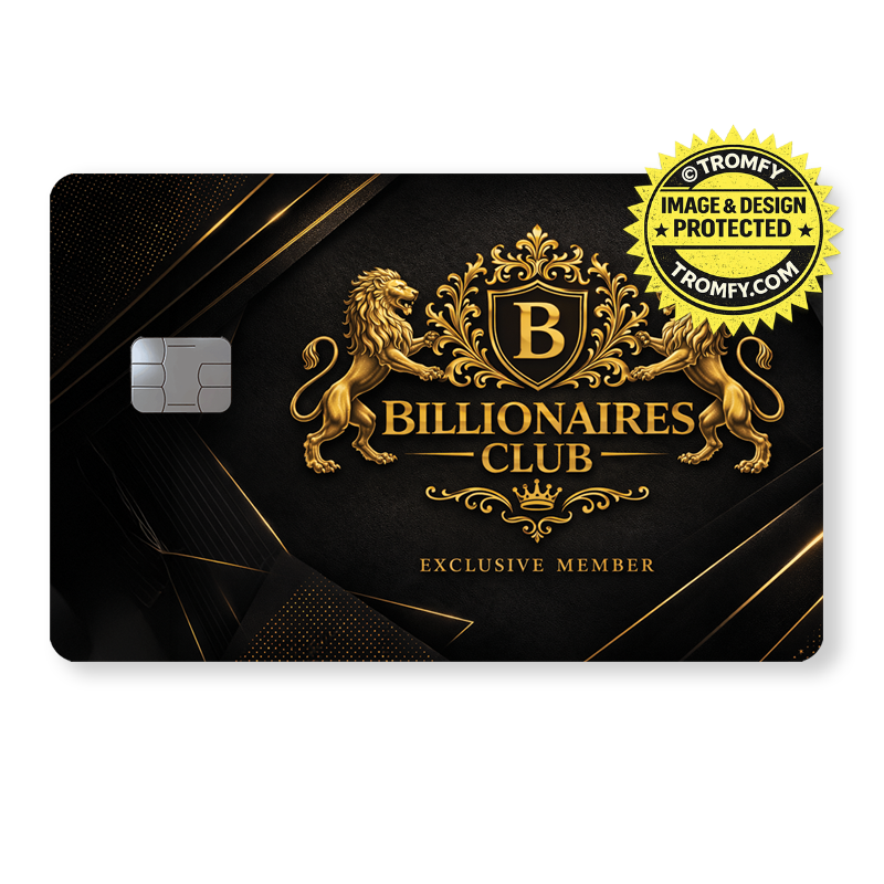 Billionaires Club Gold Card Sticker – Luxury Debit & Credit Card