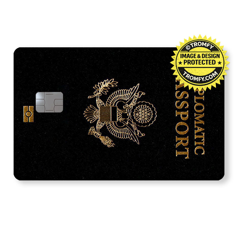 Diplomatic Passport Card Sticker – Debit & Credit Card Design